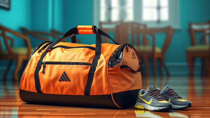 Sports Bag with Sports Equipment in Room Generative AI Stock ...