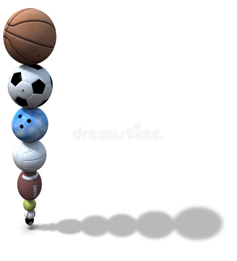 Sports Ball Stack Background Stock Illustration - Illustration of ...