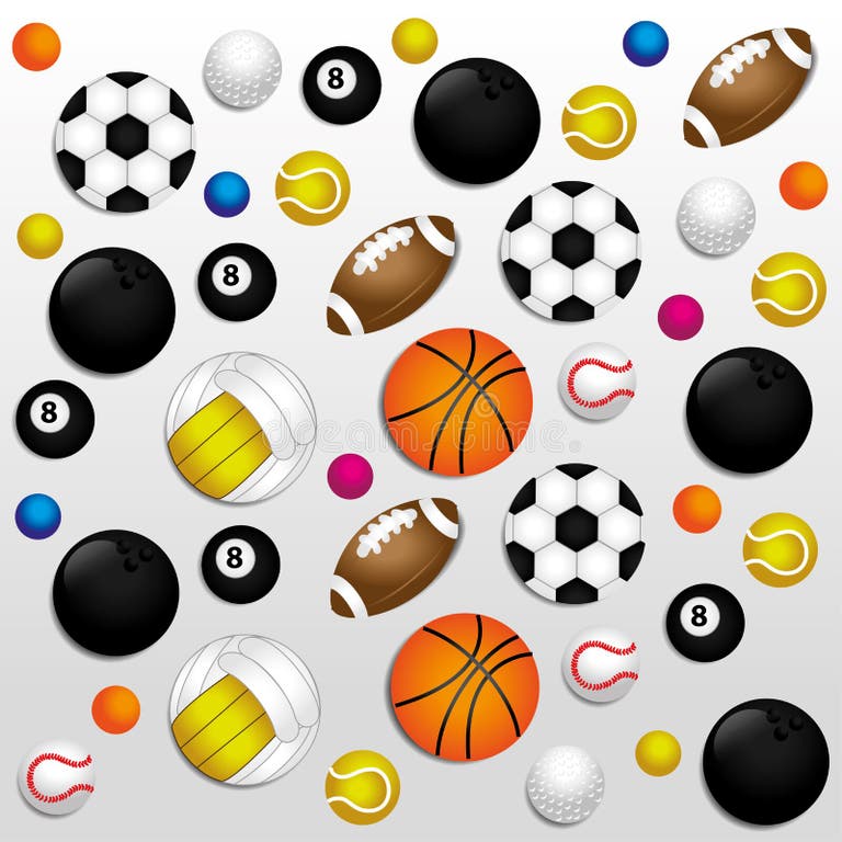 Sports Balls Background Stock Illustrations – 8,737 Sports Balls ...