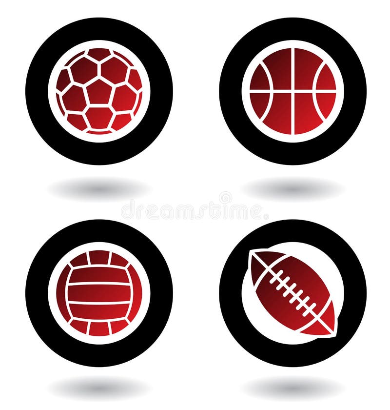 Sport balls icon set stock vector. Illustration of activity - 7234218