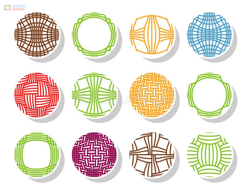 Sports Balls or Balls of Thread for Avatars. Set of Icons for Training ...