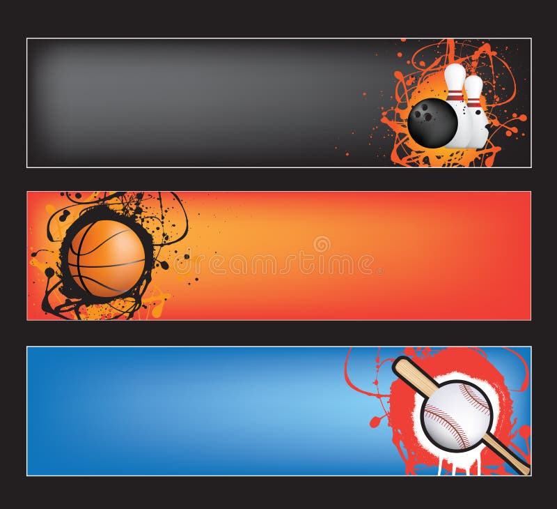 Basketball web banner set stock vector. Illustration of vector - 14798994