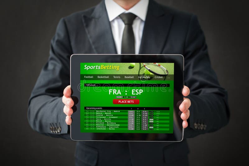 Sports Betting Website on Tablet Stock Photo - Image of totalizator ...