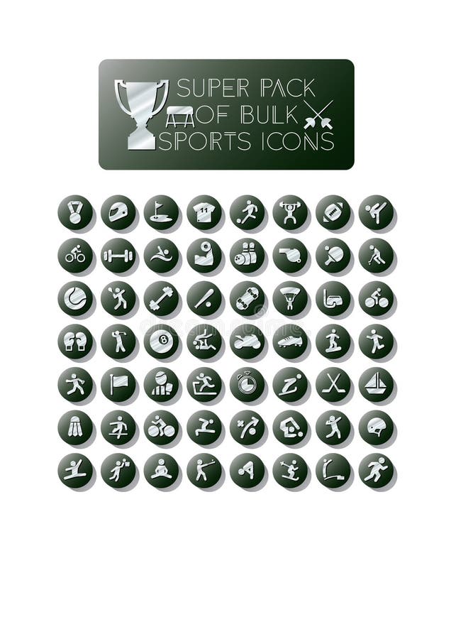 Sports bulk icon pack stock vector. Illustration of circles - 56712354