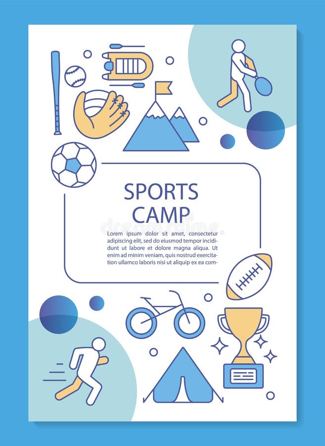 Sports Camp, Competition Training Brochure Template Layout. Flyer ...