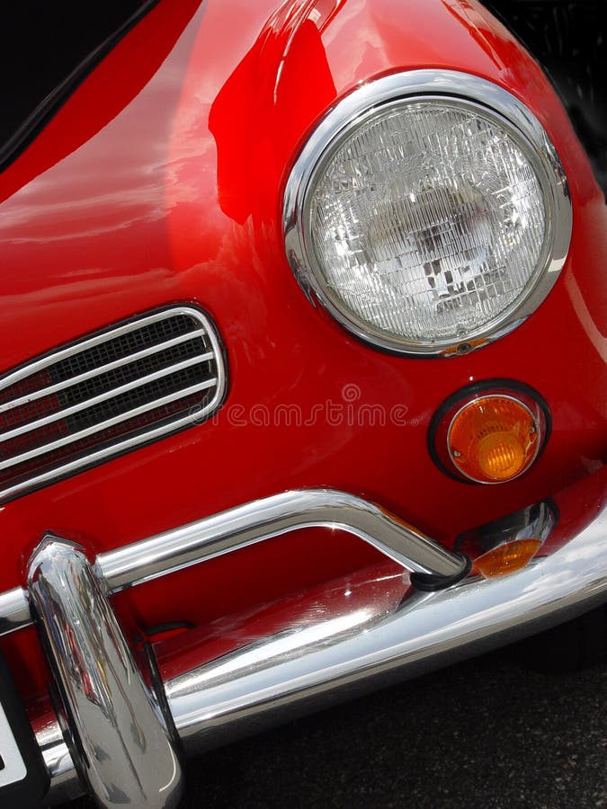 Close Up Shot of a Vintage Car Stock Image - Image of portrait, light ...