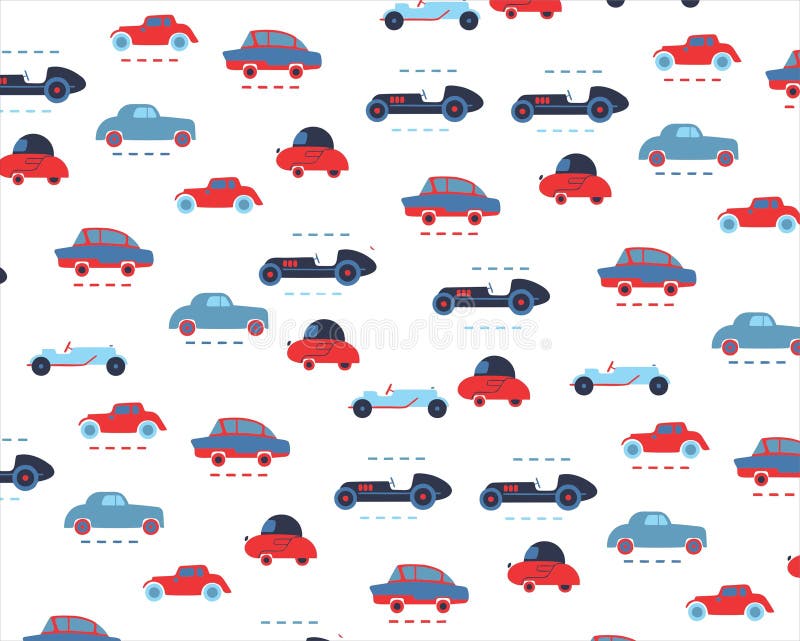 Sports Car All Over Print Vector Art Stock Vector - Illustration of ...