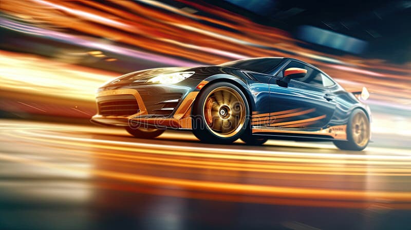 Sports car concept design. stock illustration. Illustration of ...