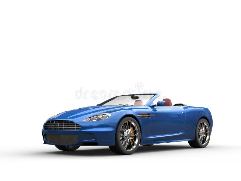 Sports Car - Convertible - Blue Stock Image - Image of automobile ...