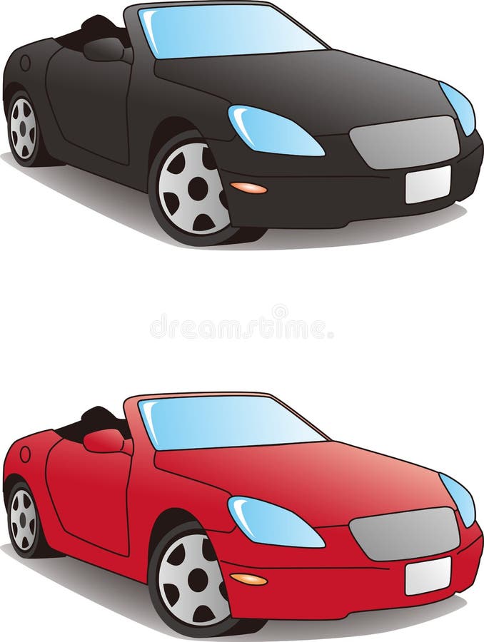 Sports car, convertible stock illustration. Illustration of cover ...