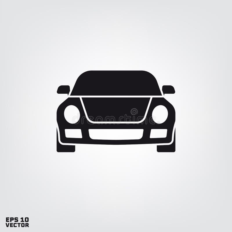 Sports Car Front View Silhouette Stock Vector - Illustration of icon ...
