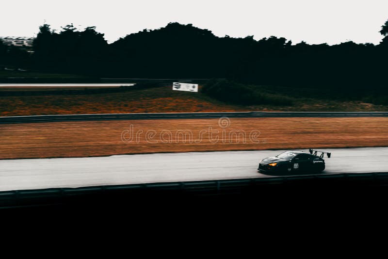 Sports Car Getting Speed on Track Editorial Photography - Image of ...
