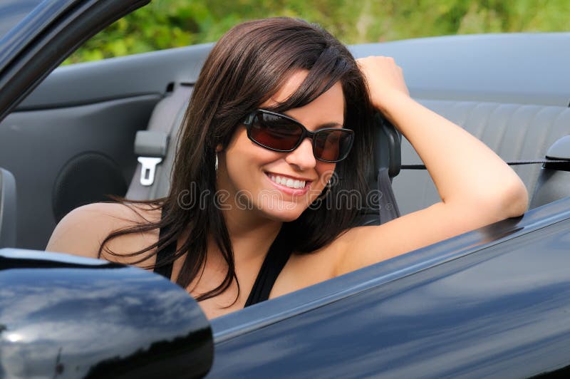 Sports Car Girl stock image. Image of long, motorist, muscle - 6294489