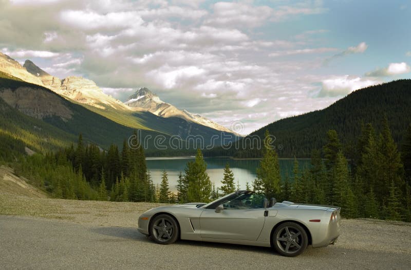 Sports Car in the Mountains Stock Photo - Image of national, park: 3509790