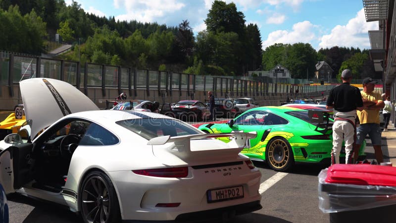 Sports Car is in Pit Stop on Summer Day. Stock Footage - Video of dirt ...