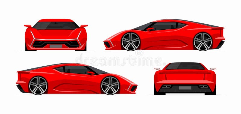 Sport Supercar Back View Stock Illustrations – 708 Sport Supercar Back ...