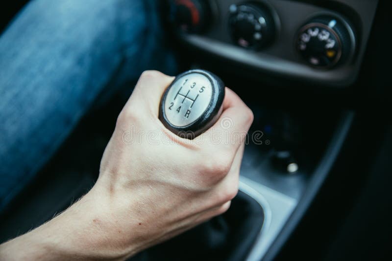 Sports Car Shift Lever: Interior of a Modern Car Stock Photo - Image of ...