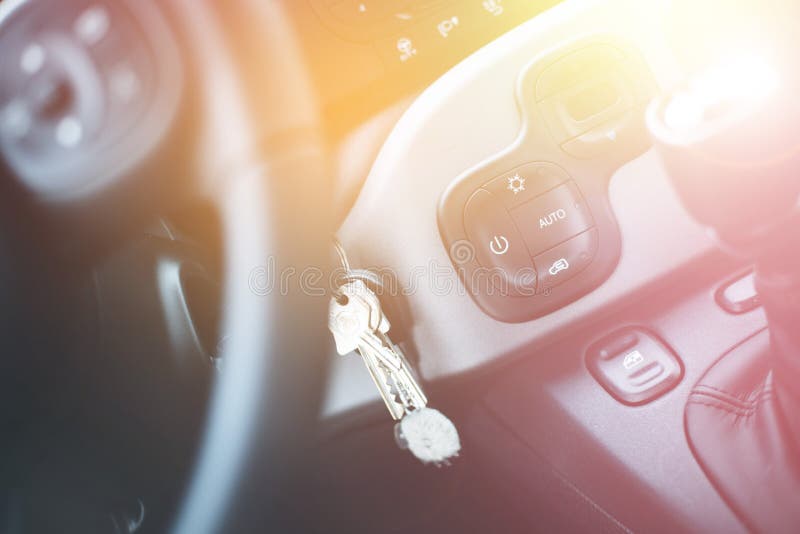 Sports Car Shift Lever: Interior of a Modern Car Stock Image - Image of ...