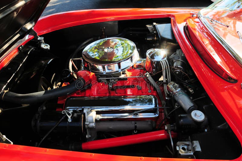 Sports car v8 engine stock image. Image of auto, autos - 27559181