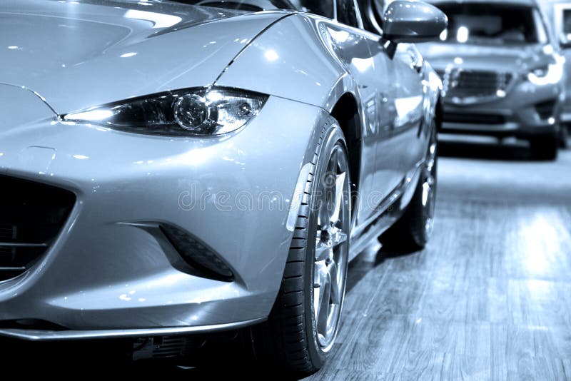 Sports cars in display stock image. Image of presentation - 72629295
