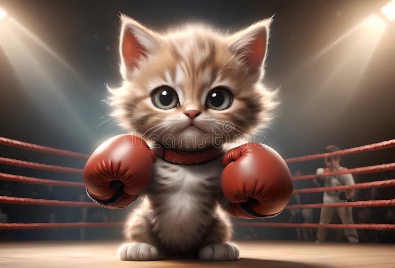 Sports Cat in Boxing Gloves Doing Boxing Stock Photo - Image of strongman, health: 326357350