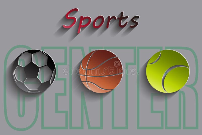 Sports Center Vector Advertising Poster Made Using Disc Weight D Stock ...