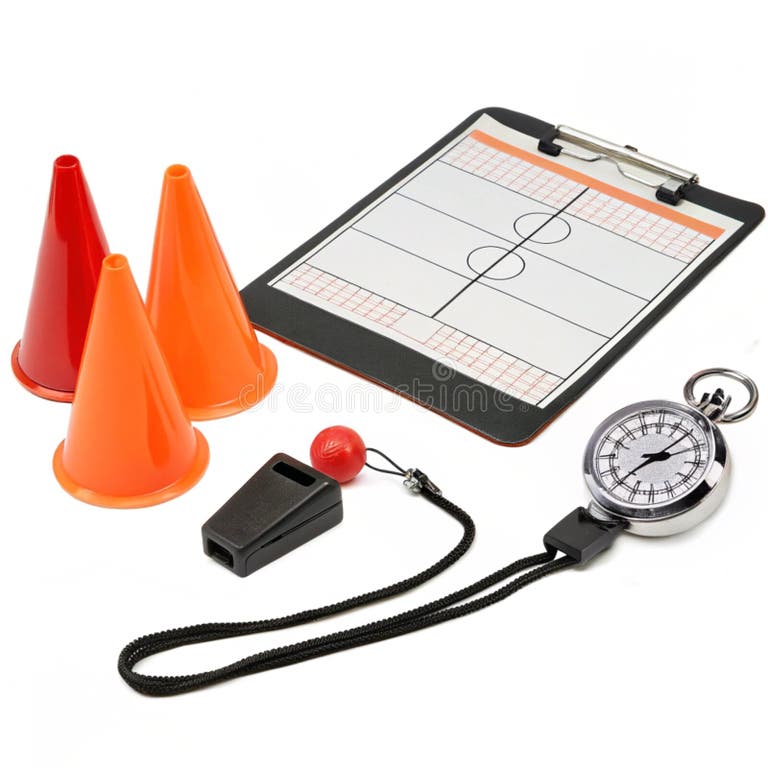 Sports Coaching Tools Isolated on Transparent Background Stock ...