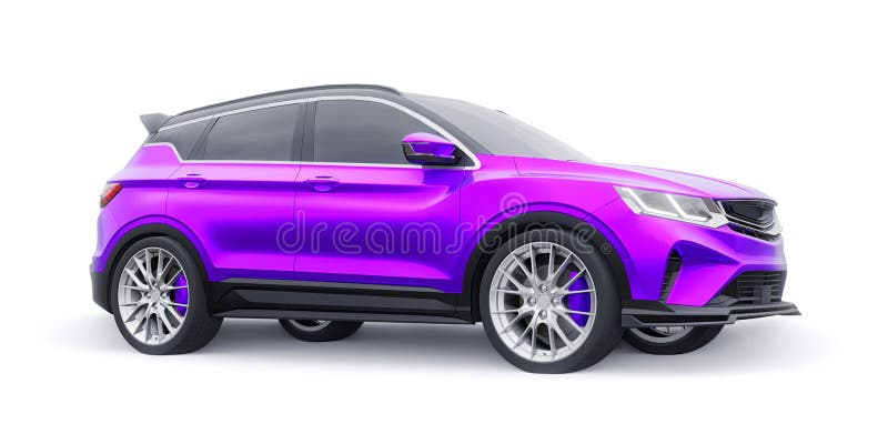 Sports Compact Car SUV. 3d Render Illustrration Stock Illustration - Illustration of luxury ...