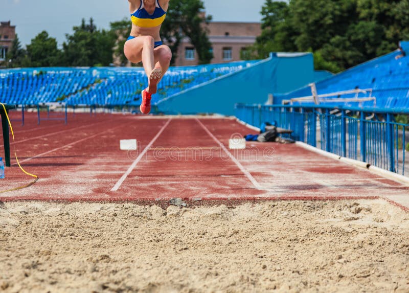 Sports Competitions Long Jump Stock Photo - Image of race, woman: 90647068