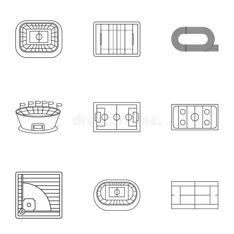 Sports complex top view stock illustration. Illustration of court ...