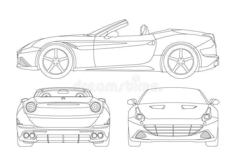 Sports convertible editorial stock photo. Illustration of ferrari ...