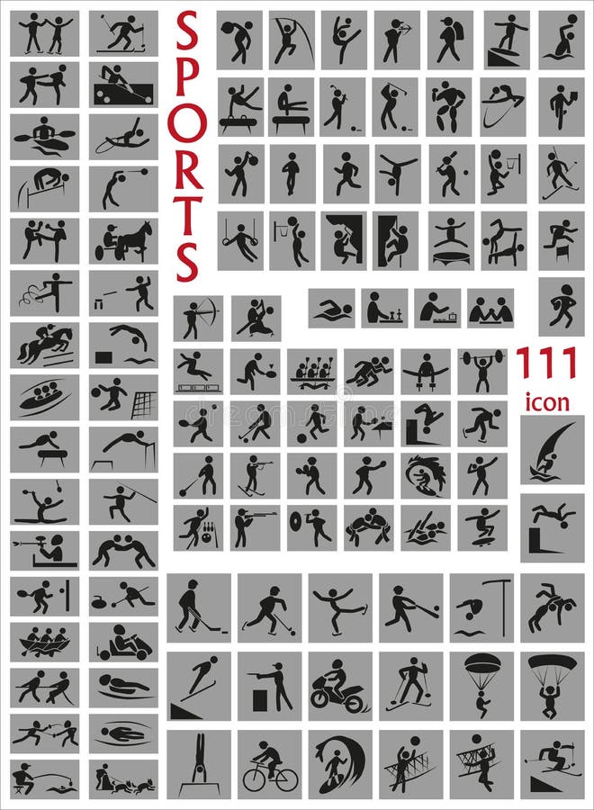 Ensemble De Symboles De Course D'orientation De Sports Plat ...