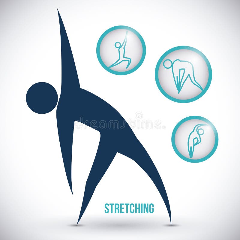 Pictogram Stretching Icon. Healthy Lifestyle Design. Vector Grap Stock ...