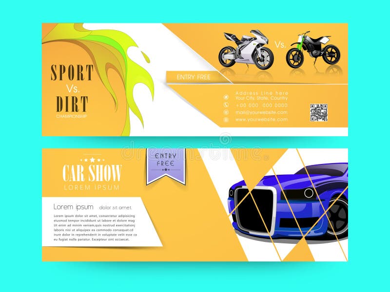 Sports and Dirt Championship Banner or Header Design in Two Option ...
