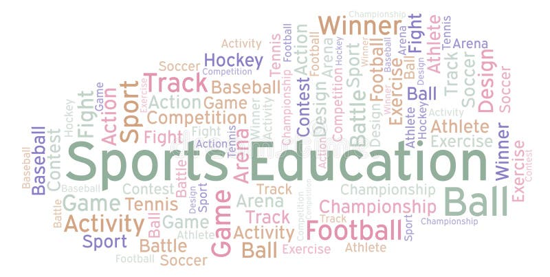 Sports Education Word Cloud. Stock Illustration - Illustration of ...