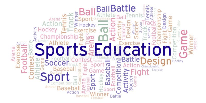 Sports Education Word Cloud. Stock Illustration - Illustration of ...