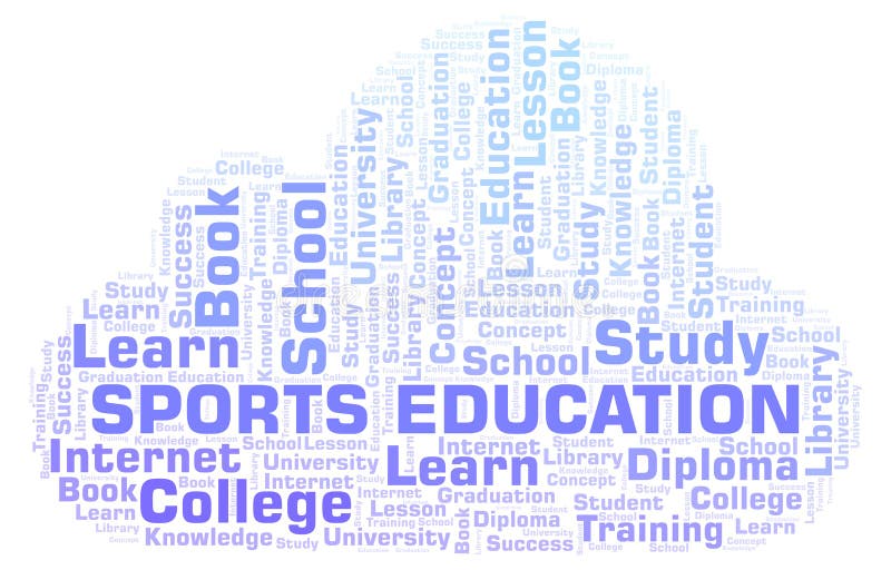 Sports Education Word Cloud. Stock Illustration - Illustration of ...