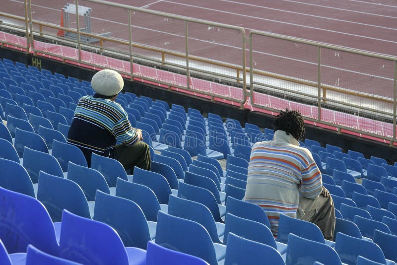 Sports Fans in Stadium Seats Stock Image - Image of blue, observers ...