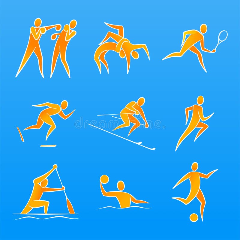 Sports Figures stock vector. Illustration of race, athletics - 20440148