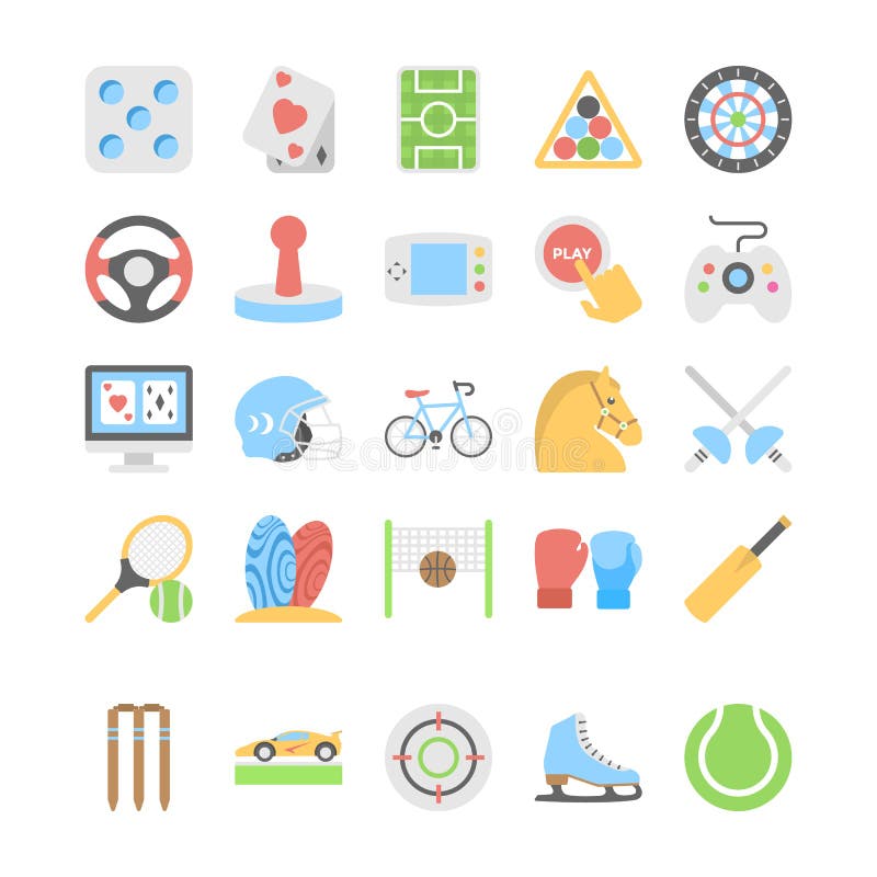 Sports Flat Icons - Vol 1 stock vector. Illustration of rugby - 50611920