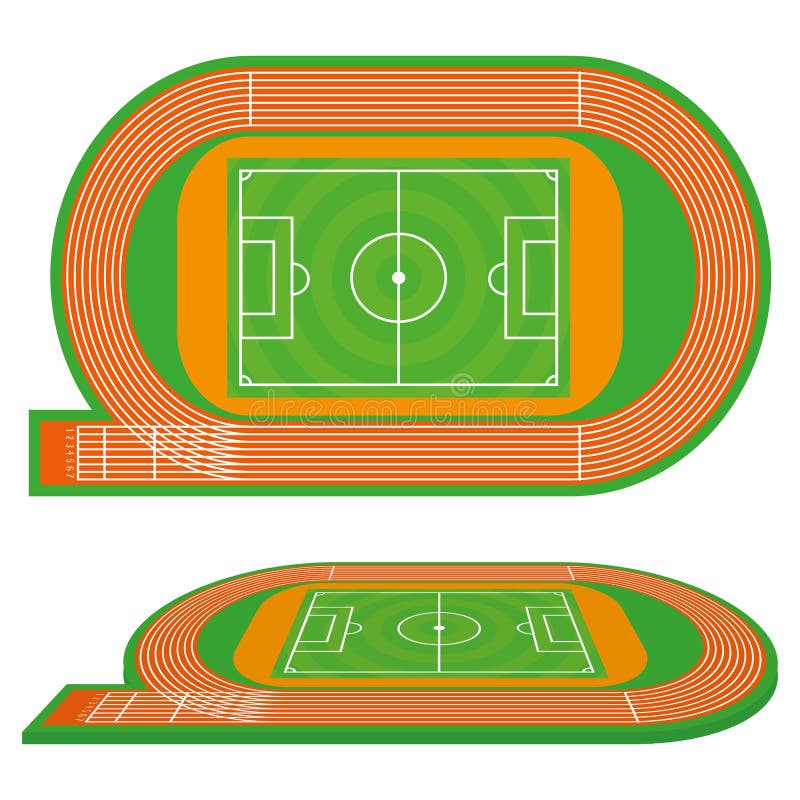 Sports Ground Illustration Isolated on White Background Stock ...