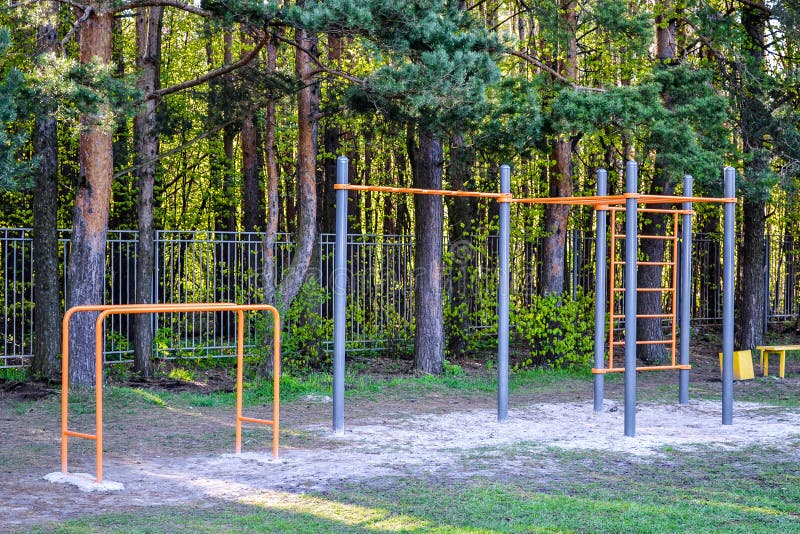 Sports Ground in the Open Air. Stock Image - Image of leisure, city ...