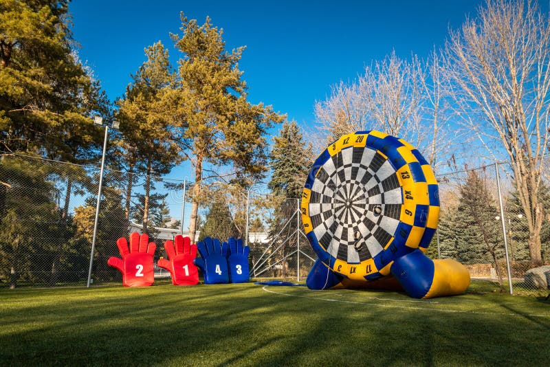 Sports Ground Prepared for Sports Team Building Games Stock Image ...