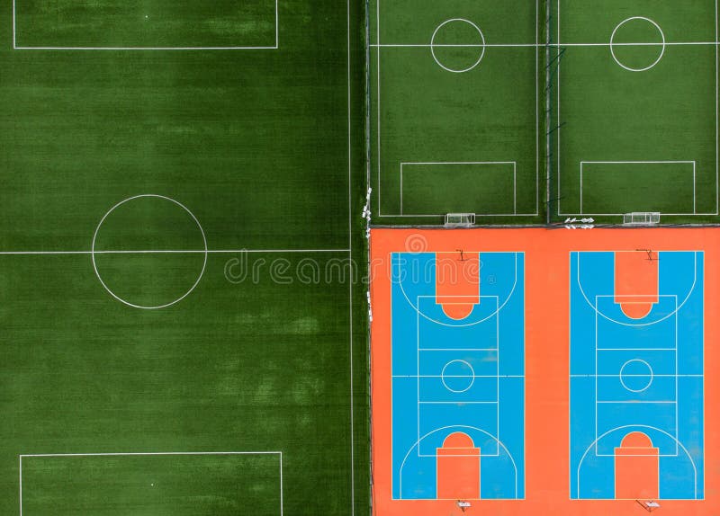 Sports Ground Top Aerial View Stock Image - Image of basketball, park ...