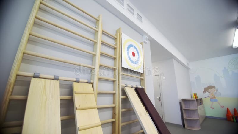 Sports Hall with Ladders for Physical Development of Children Stock ...