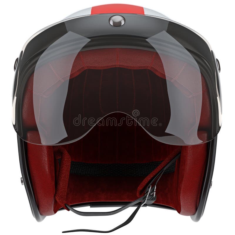 Sports Helmet with Eye Protection, Front View Stock Illustration ...