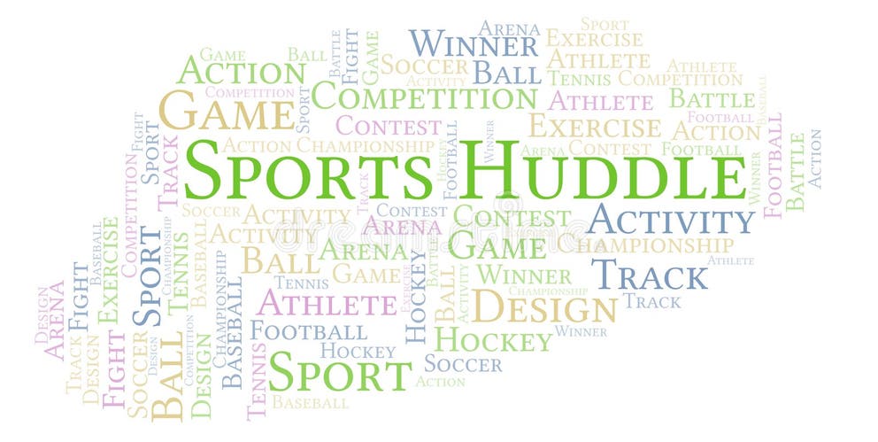 Sports Huddle word cloud stock illustration. Illustration of wordcloud ...