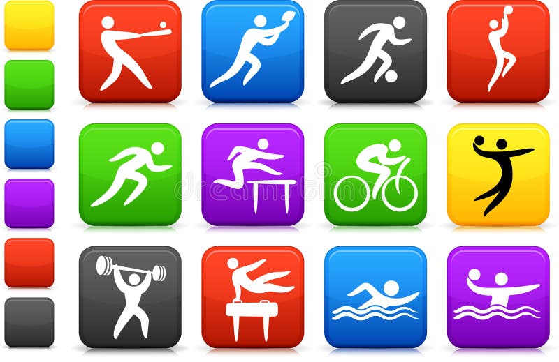 Sports icon collection stock vector. Illustration of exercise - 12111358