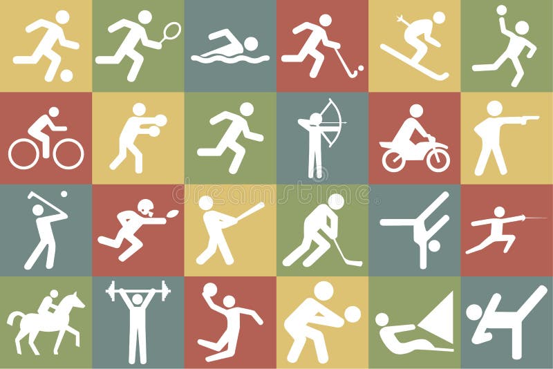Sports icon set stock vector. Illustration of olympia - 110056236