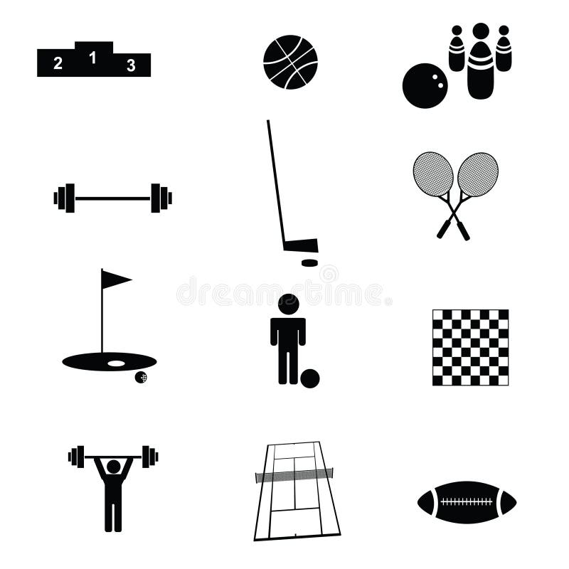 Sports Icon Vector Illustration Stock Vector - Illustration of football ...